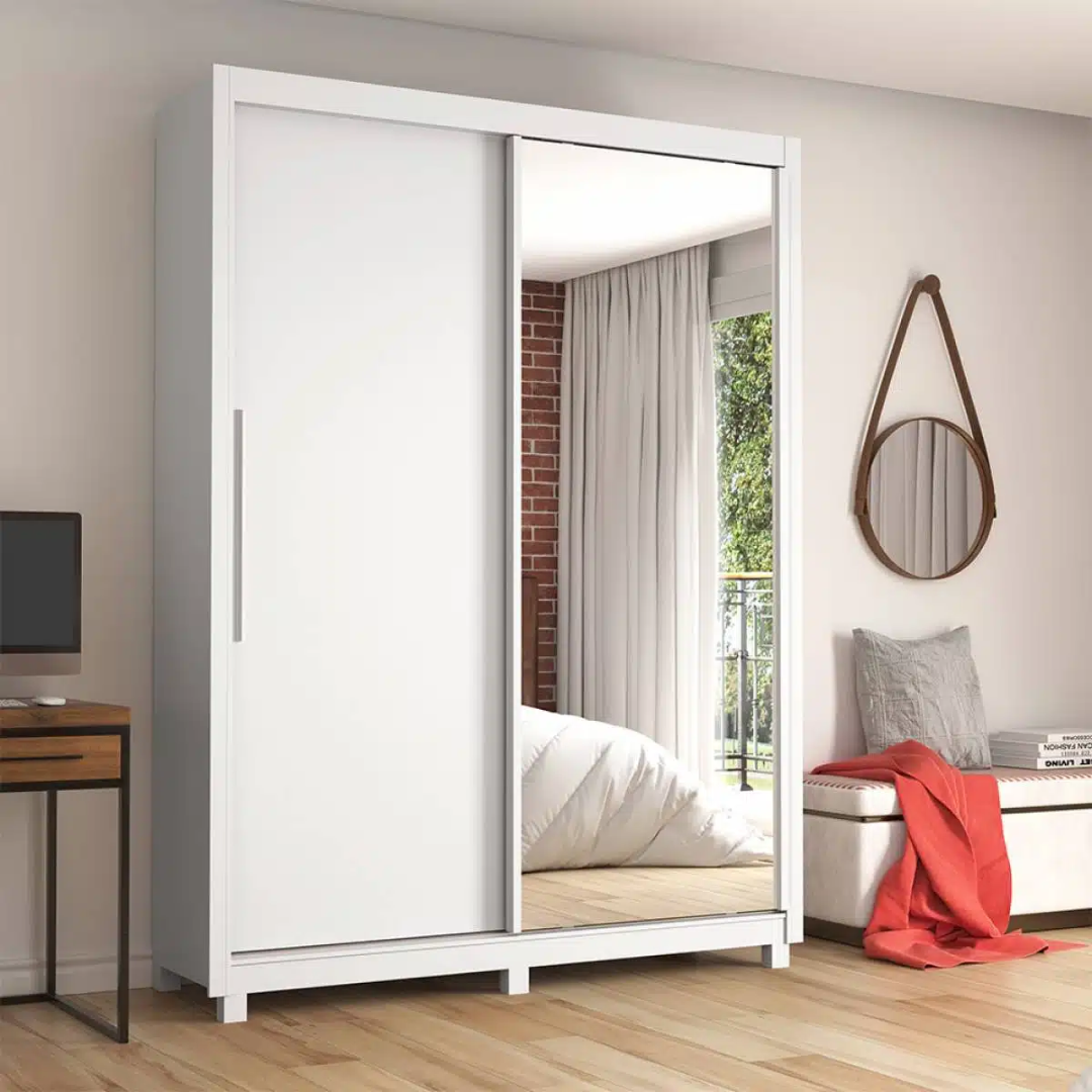 GUARDA ROUPA 2 PORTAS DE CORRER COM ESPELHO – BOMBONATO